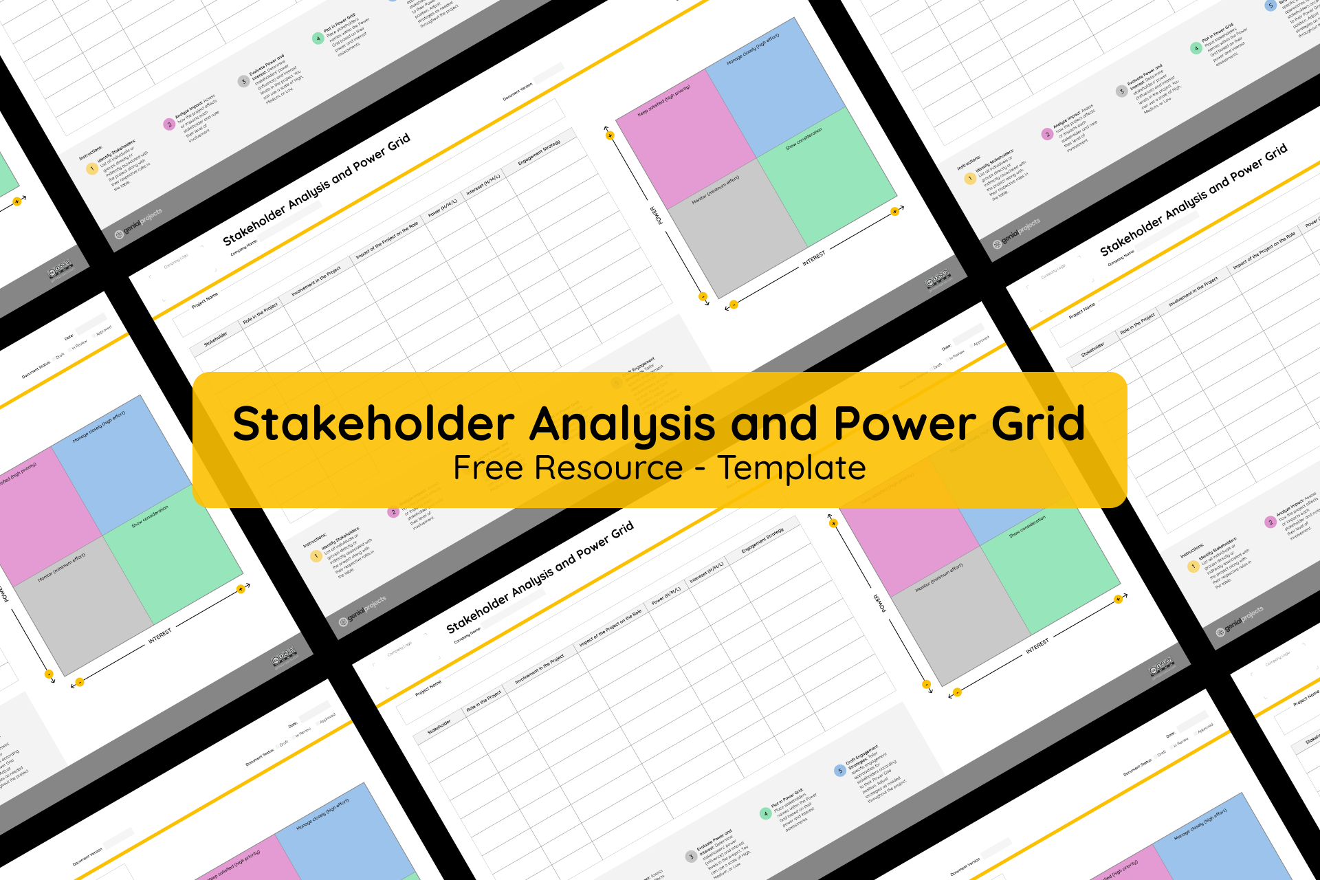 Plantilla de Análisis de Interesados y Matriz de Poder | Genialprojects